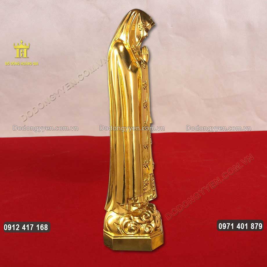 Tượng Đồng Đức Mẹ Maria Mạ Vàng 24K Cao Cấp