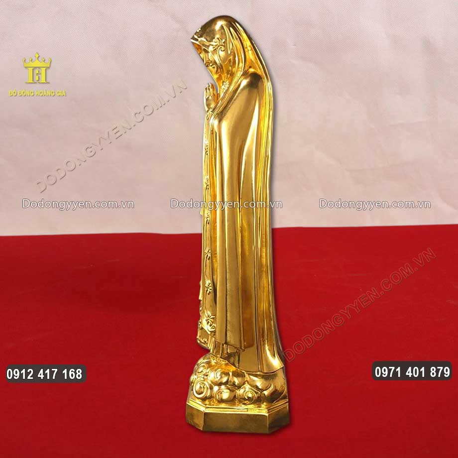 Tượng Đồng Đức Mẹ Maria Mạ Vàng 24K Cao Cấp